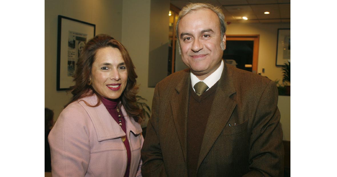 Beatriz Calderón junto a José Luis Paine. - Encuentros El Mercurio